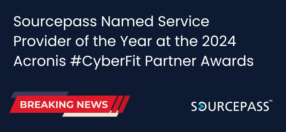 Sourcepass Named Service Provider of the Year at the 2024 Acronis #CyberFit Partner Awards